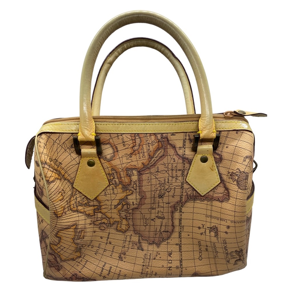 Vintage Allan Edward World Map Atlas Purse Leather Sp… - Gem